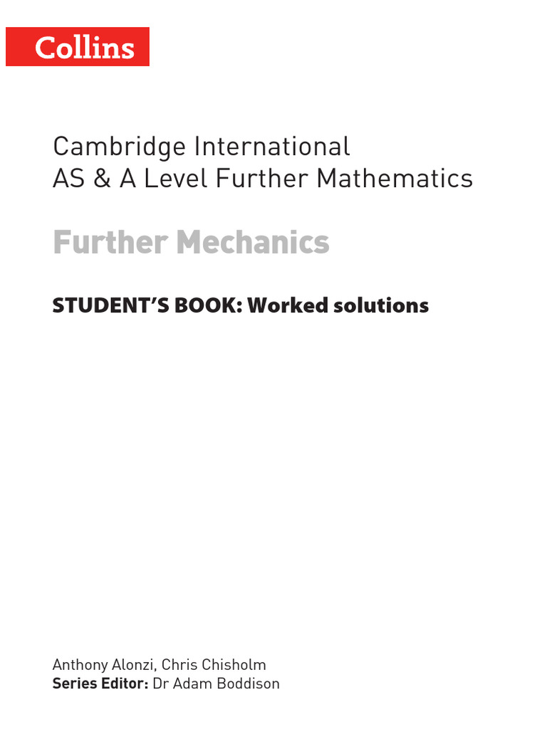 A Level Further Mechanics Solutions | PDF | Mechanics | Physics