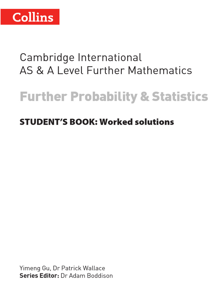 Collins - Cambridge - Further Probability & Statistics - Worked ...