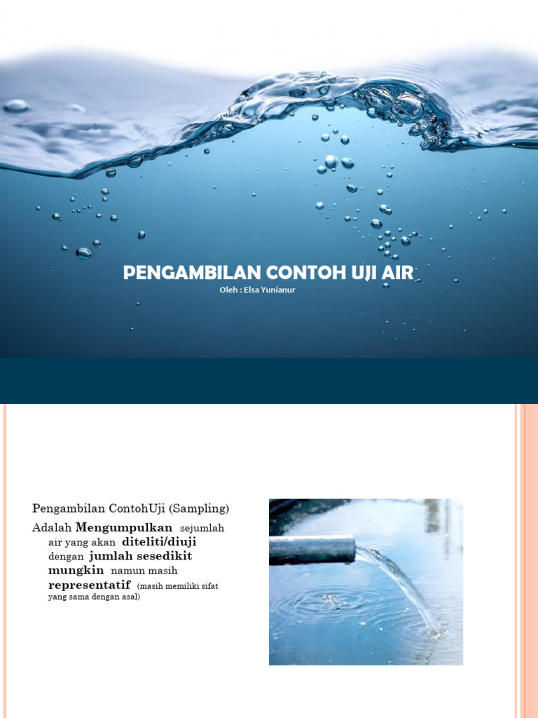 Materi Pengambilan Contoh Uji Air - Elsa Yunianur | PDF