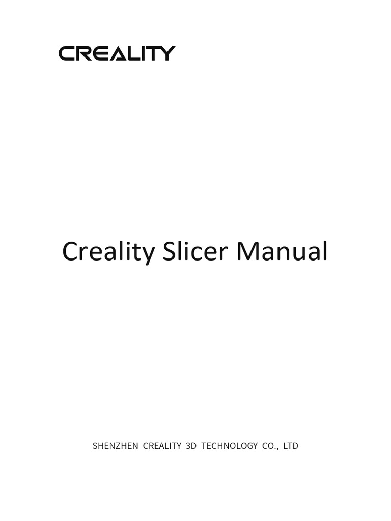Creality Slicer User Manual - EN 4.8.0 | PDF | Icon (Computing) | Computing