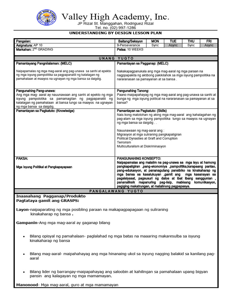 Ap 10 2ND Grading | PDF