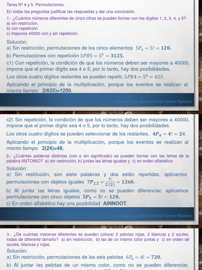 Combinaciones | PDF | Combinatoria | Álgebra