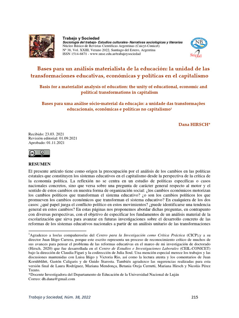 Materialismo Educación | PDF