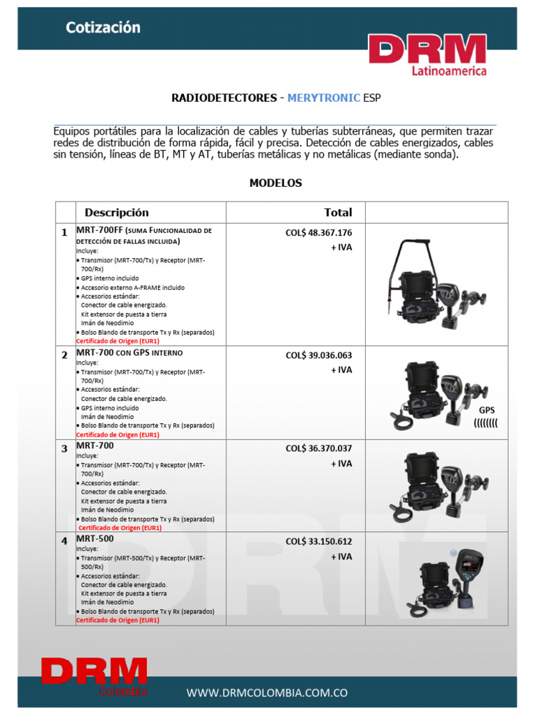 Catalogo Radiodetectores - Mrt-700ff - Mrt-700 - Mrt-500 - DRM | PDF | Electricidad | Ingenieria ...