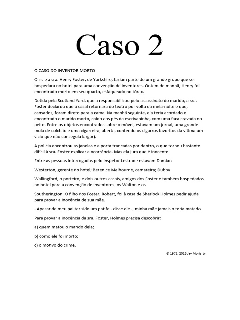 Caso 2 - Dicas | PDF