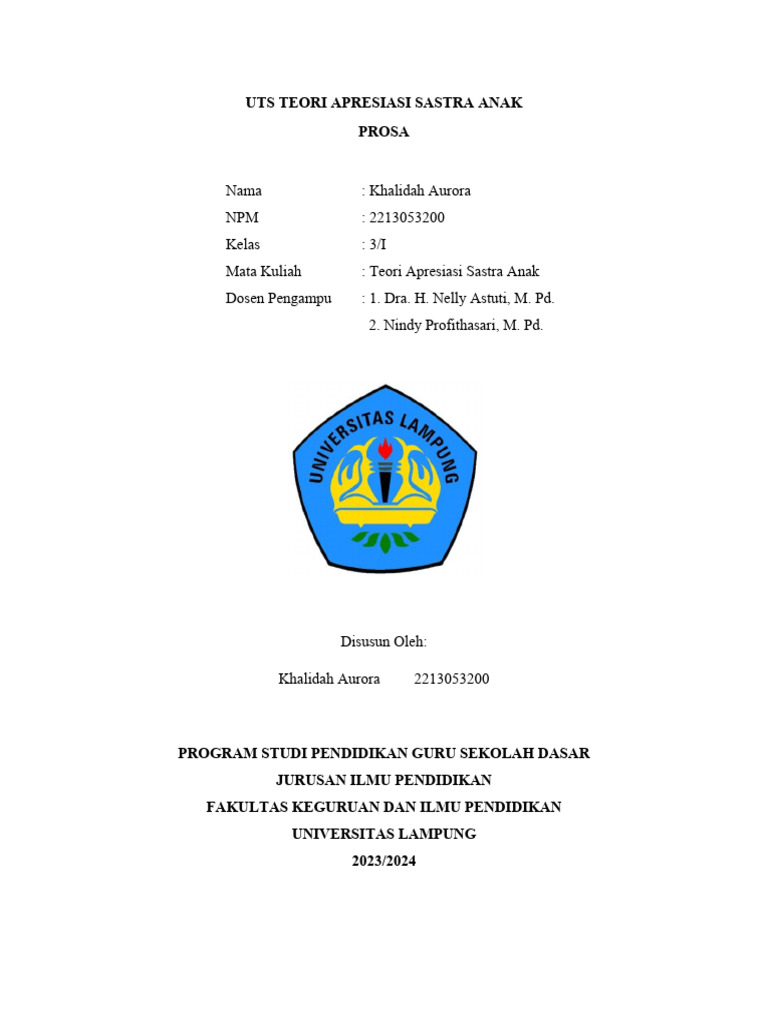 Prosa Puisi "Hanya" Karya Sapardi Djoko Damono | PDF | Seni