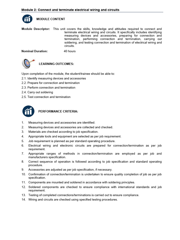 Terminate and Connect | PDF | Electrical Wiring | Electromagnetism Terminate and Connect | PDF | Electrical Wiring | Electromagnetism