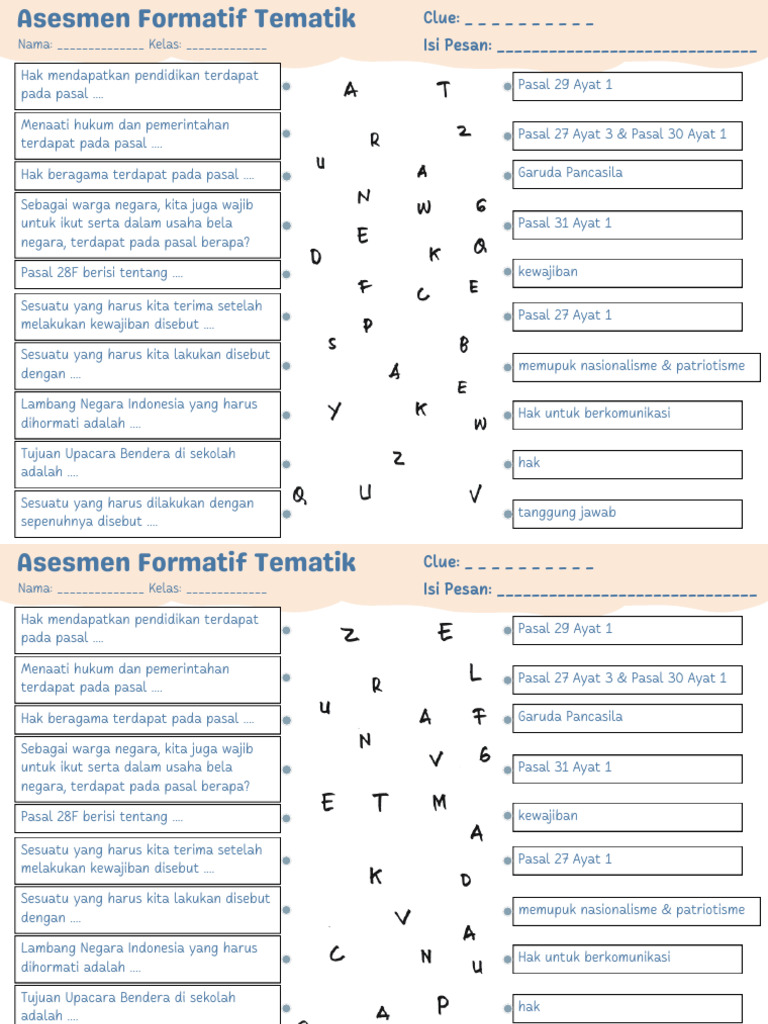 Asesmen Formatif PPKN | PDF
