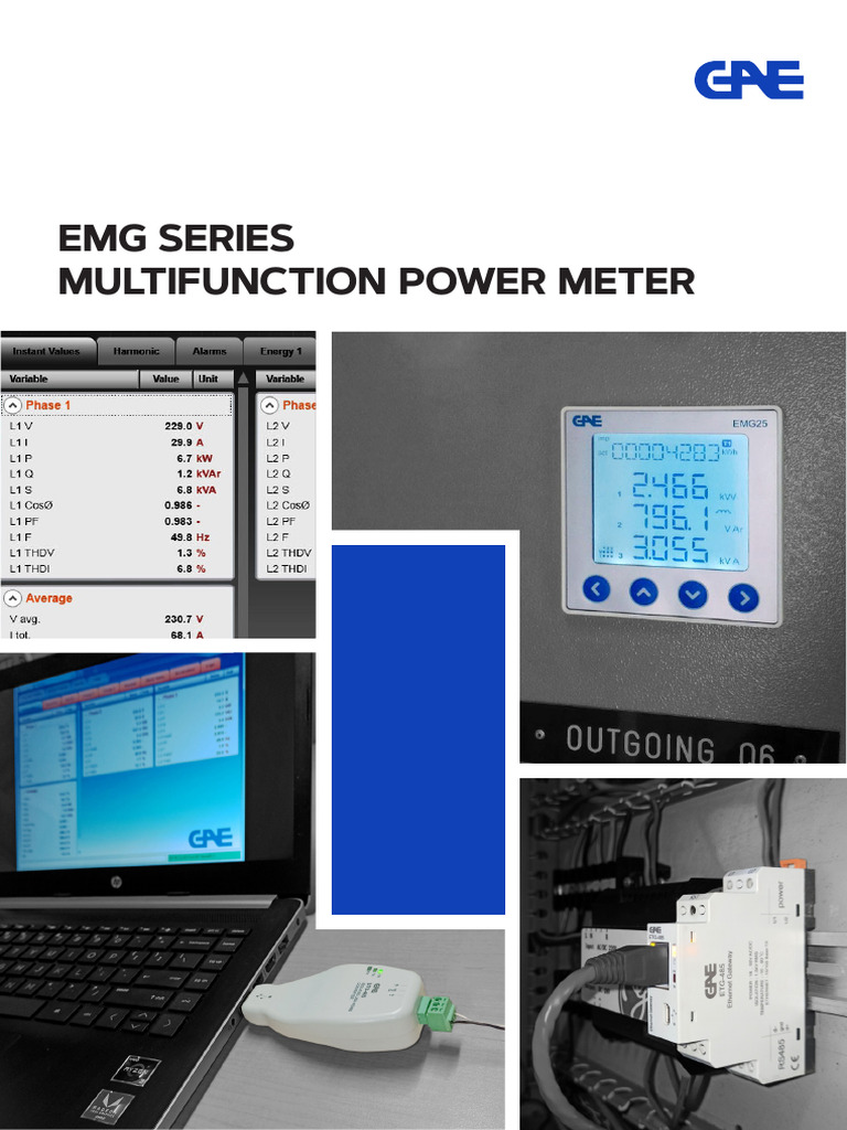 Introduction GAE EMG Series Digital Energy Power Meter LR1057 | PDF