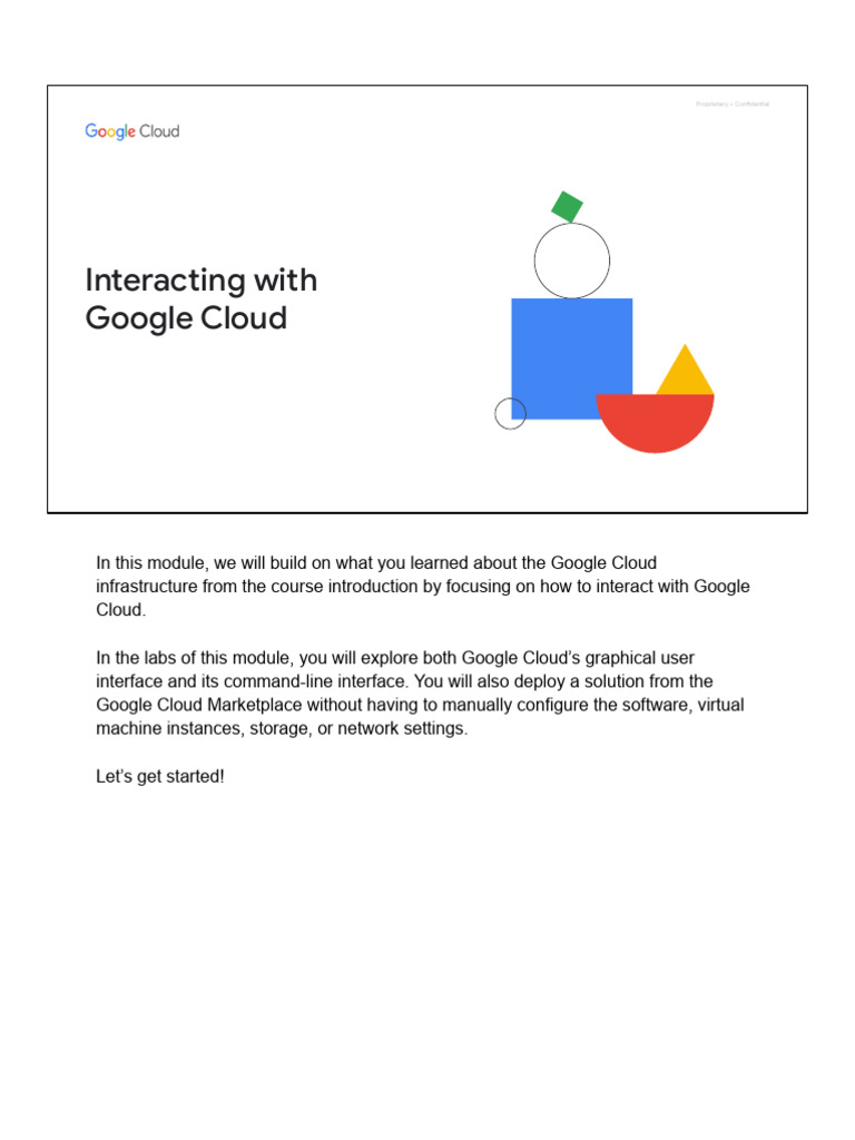 01 Interacting With Google Cloud | PDF | Command Line Interface | Shell ...