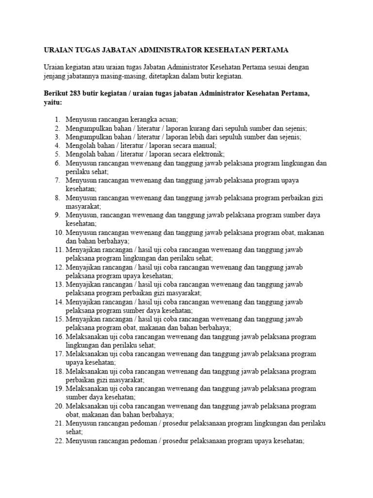 Tugas Administrator Kesehatan Pertama | PDF | Kesehatan Holistik | Gaya ...