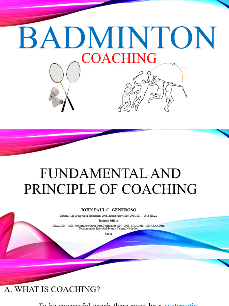 Badminton Coaching Fundamentals Guide | PDF | Human Leg | Thorax