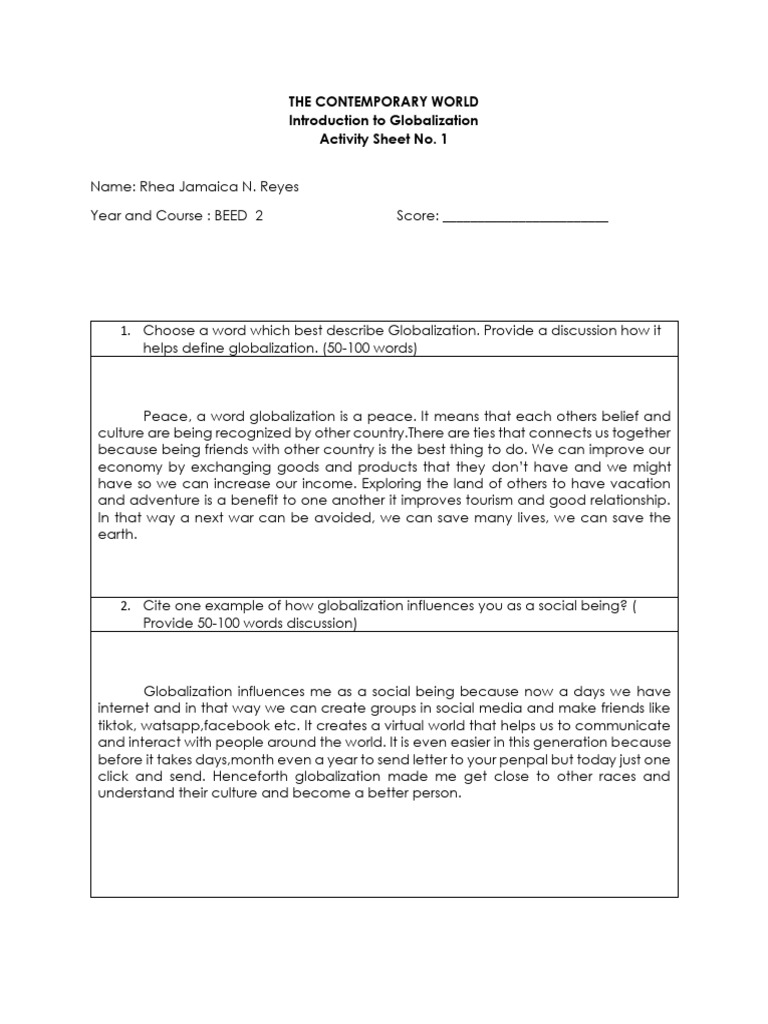 Reyes, Rhea .TCW Act1 | PDF