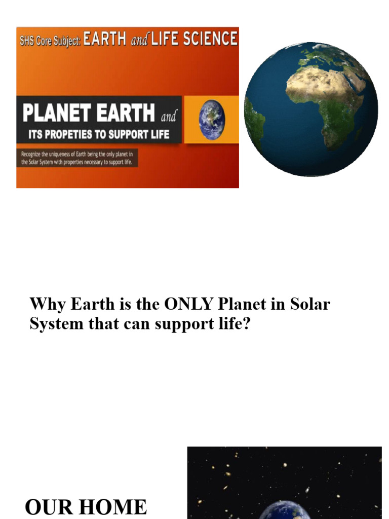 Unique Characteristics of Earth | PDF | Science & Mathematics