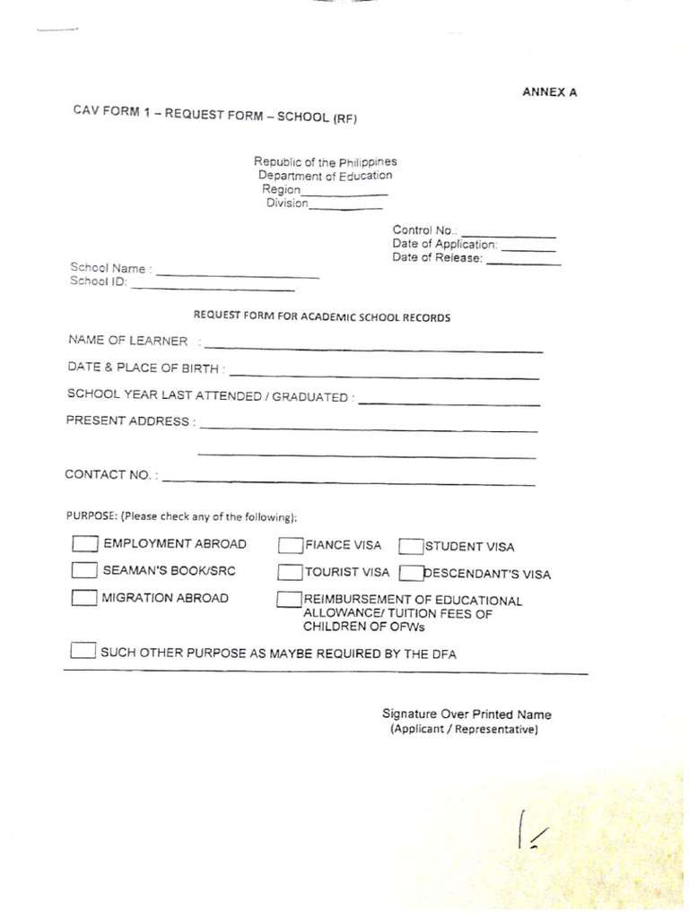 CAV Forms | PDF
