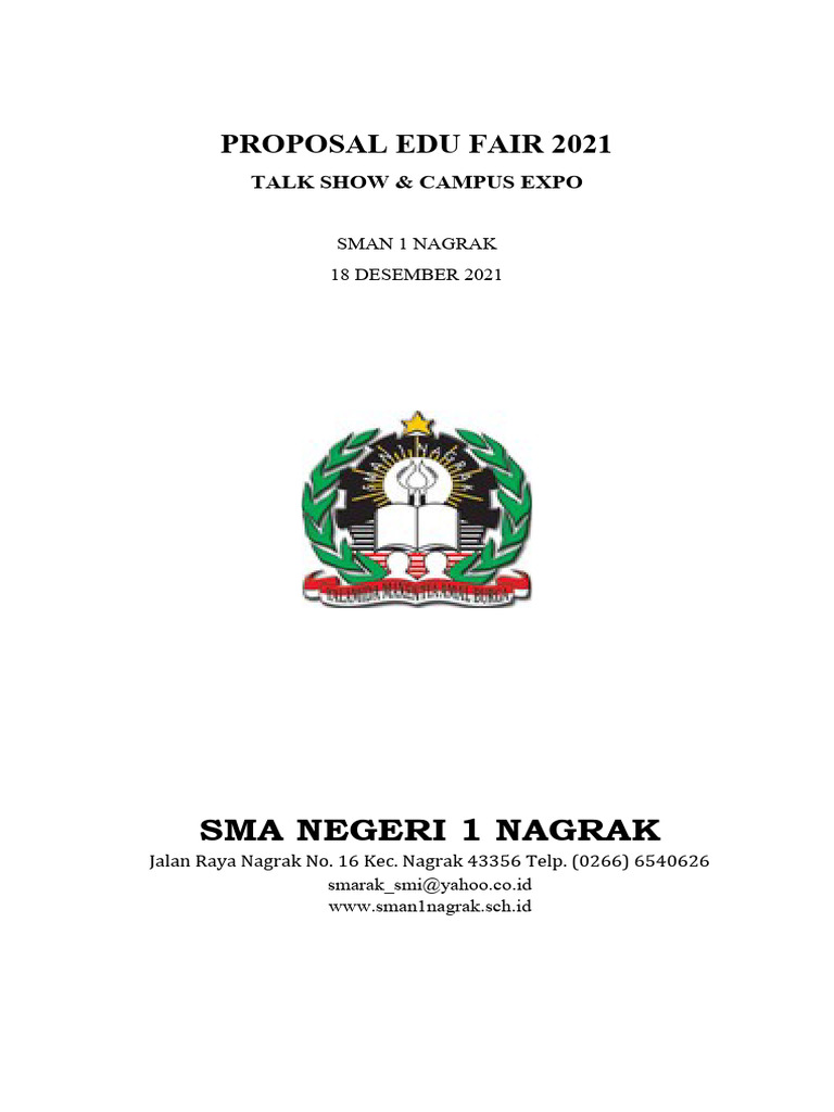 Proposal Edu Fair | PDF