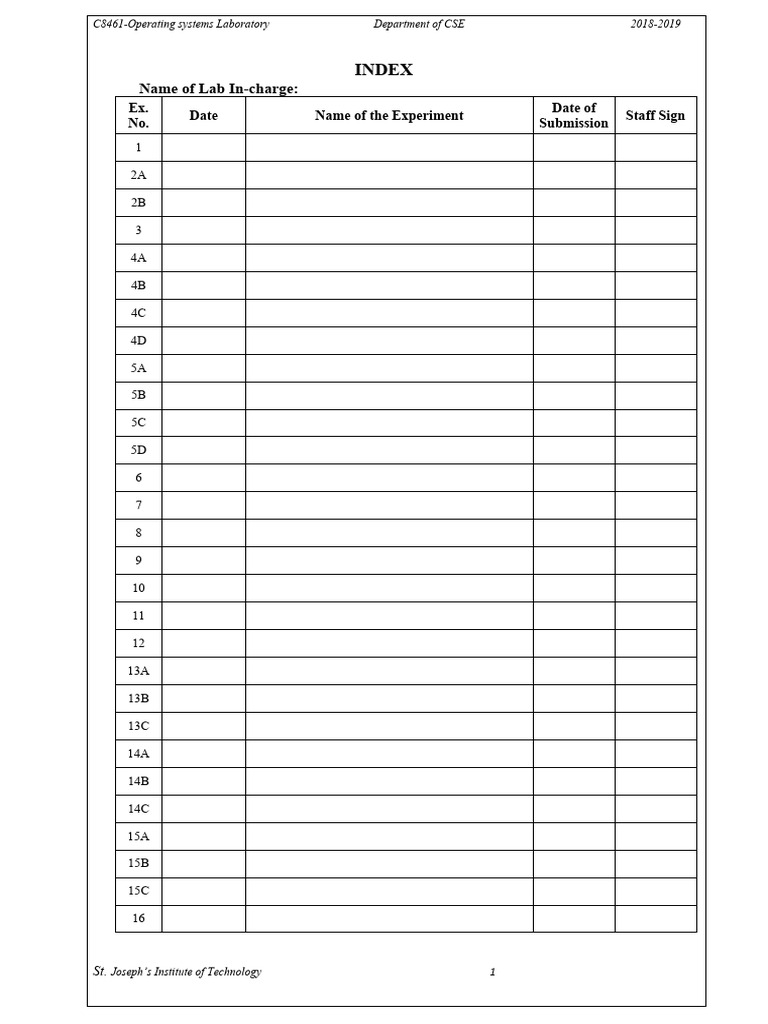 CS8461 - Oslabmanual - Process | PDF | Engineering | Integrated Truss ...
