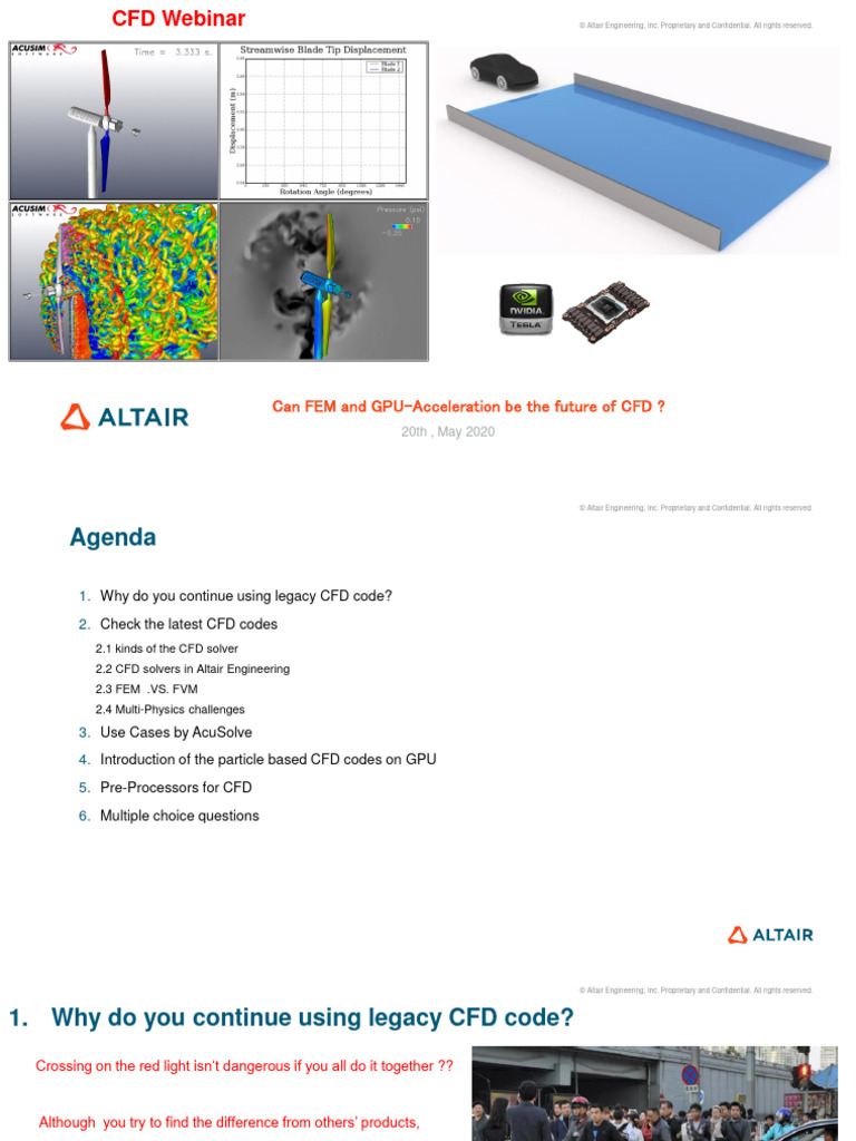 Altair CFD - Webinar20200520 | PDF | Computational Fluid Dynamics | Finite Element Method