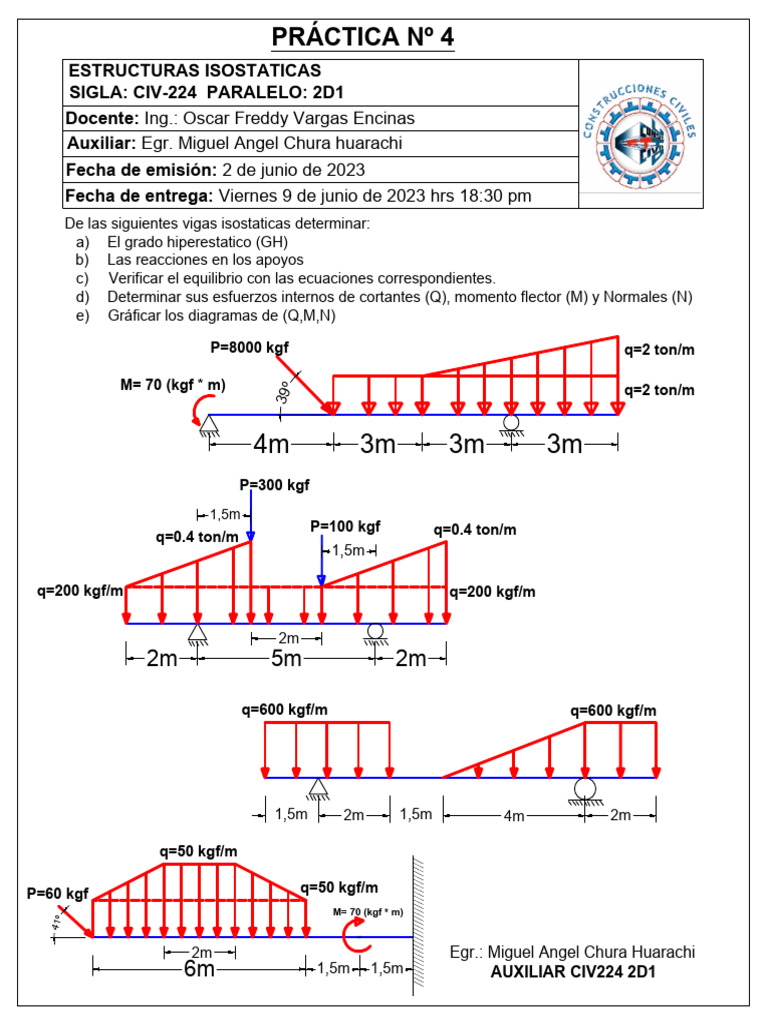 Practica #4 Civ224 2d1 | PDF