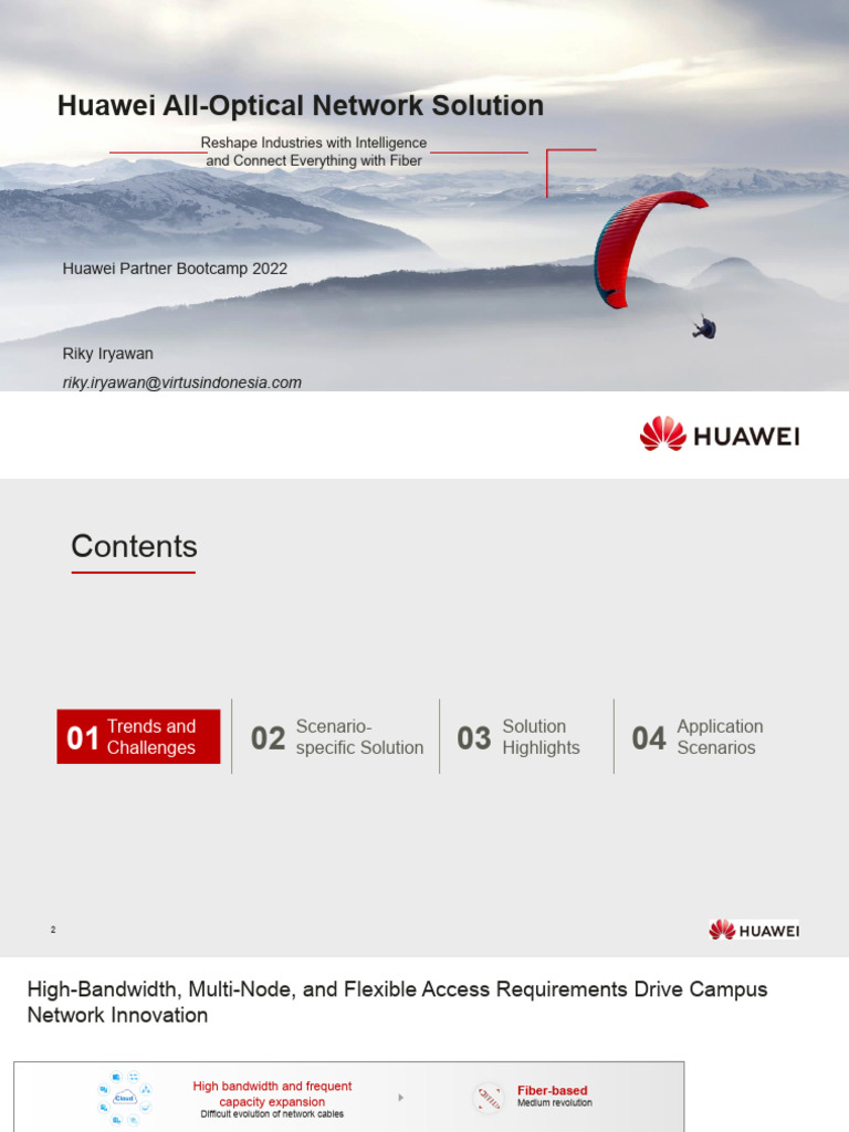 Huawei All-Optical Network Solution | PDF | Computer Network | Network ...