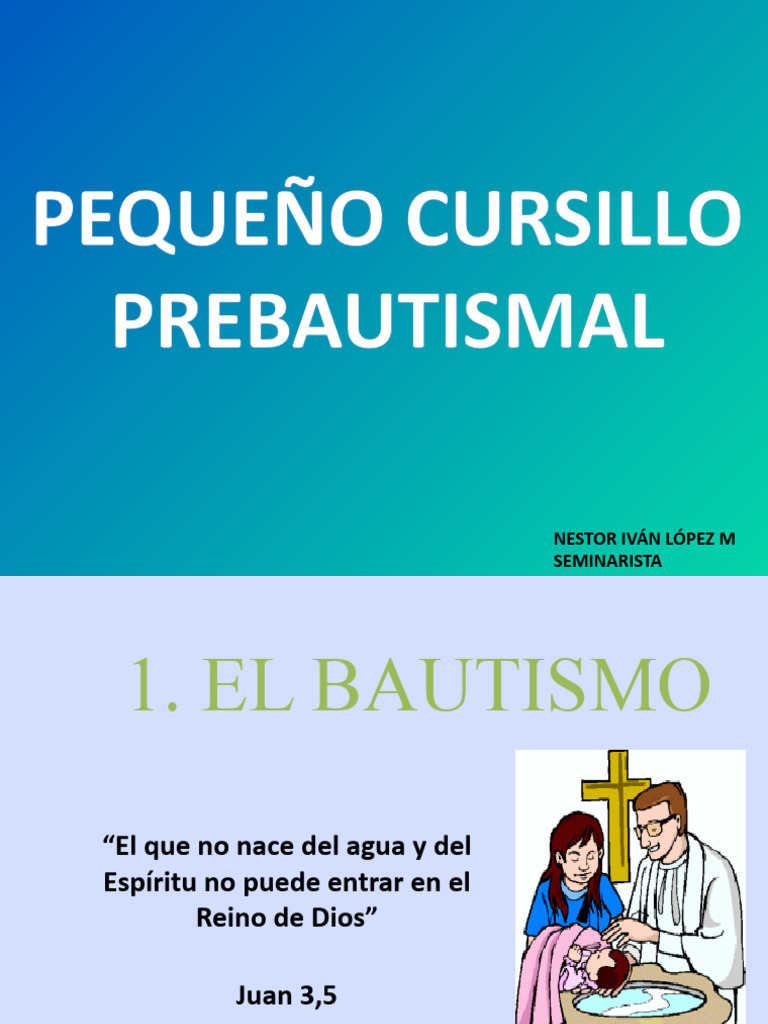 Cursillo Prebautismal | PDF | Bautismo | Jesús