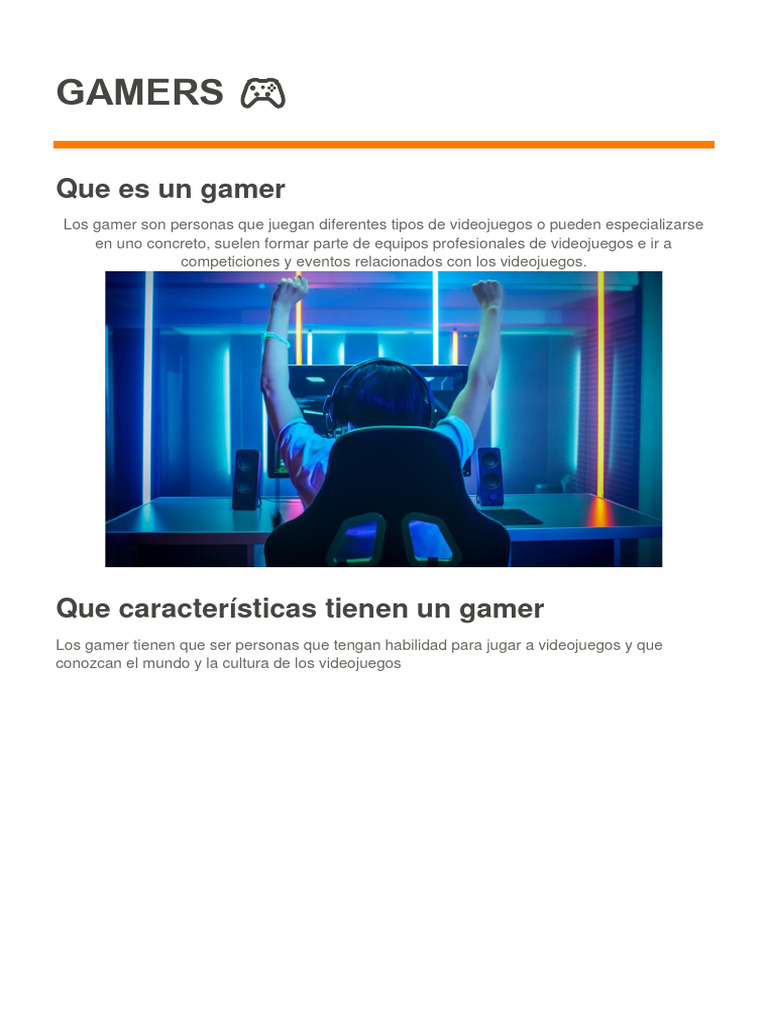 Gamers : Que Es Un Gamer | PDF