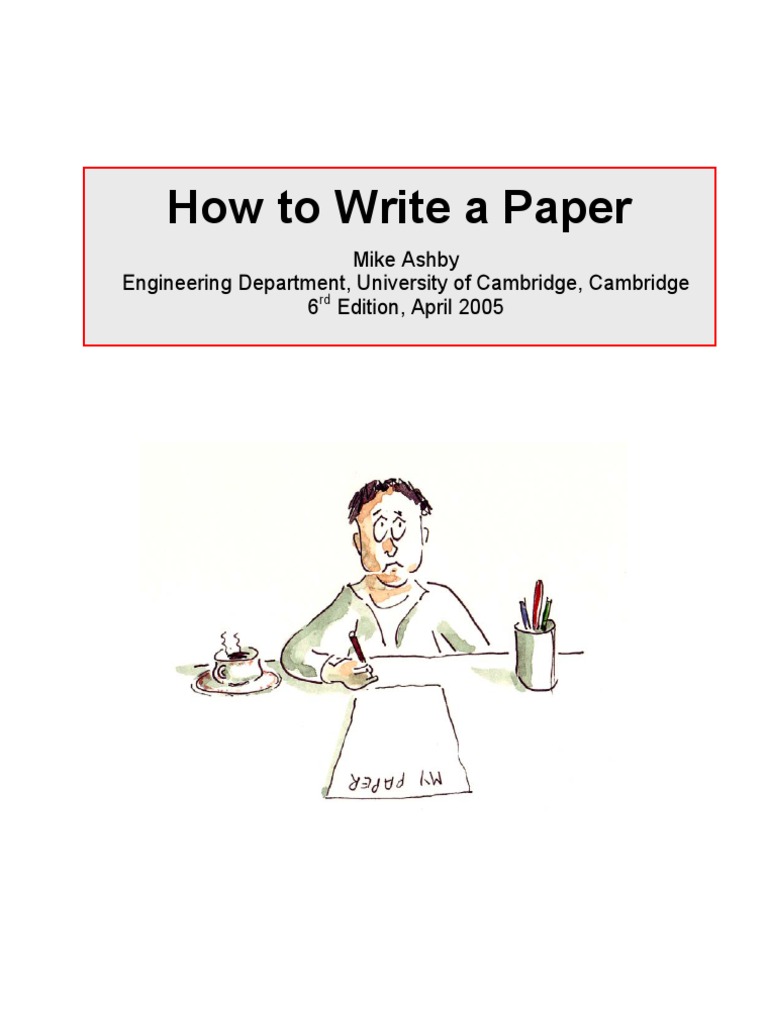 Writing a Paper: A Guide by Mike Ashby | PDF