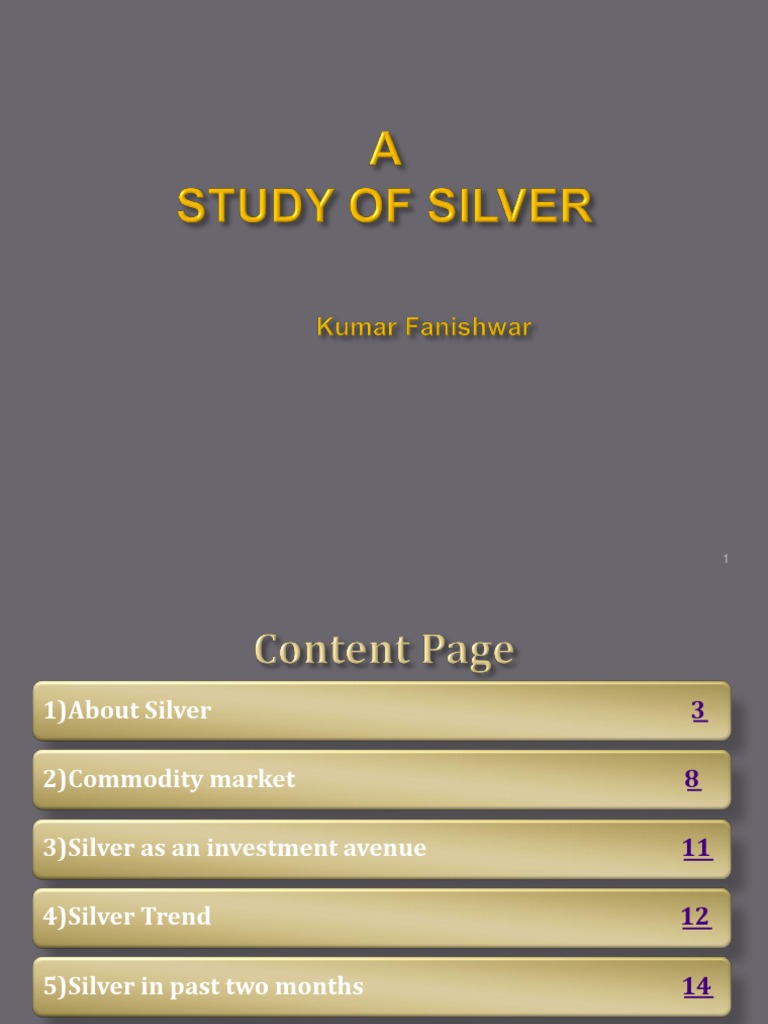 Silver | PDF | Silver | Silver As An Investment
