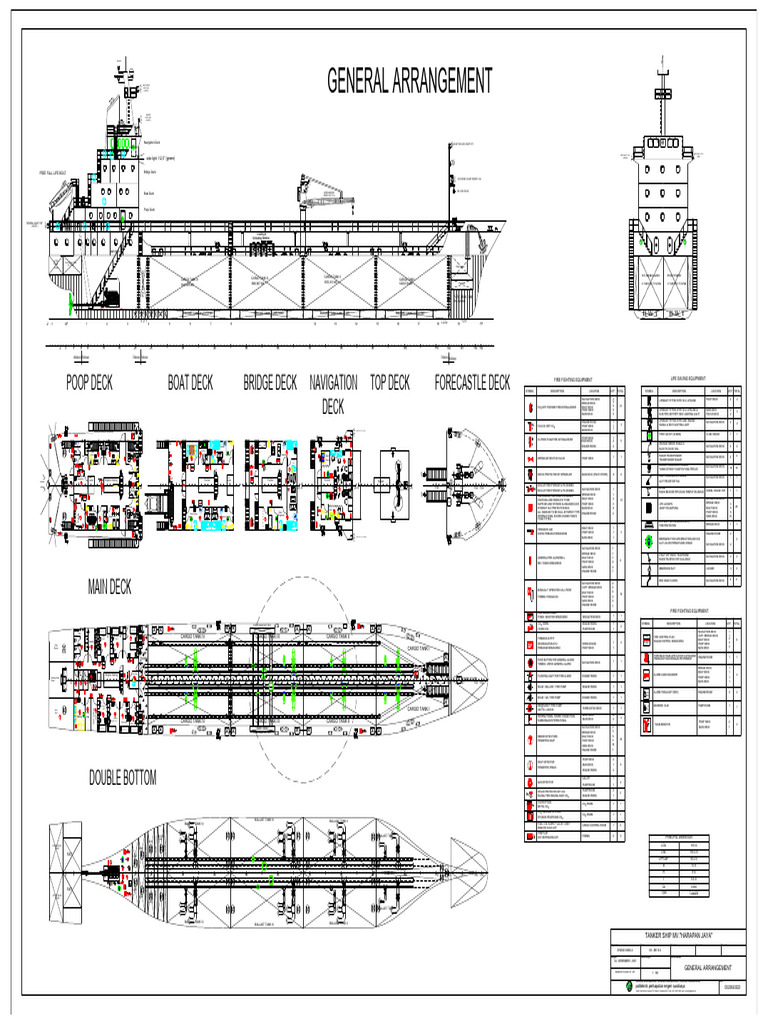 General Arrangement of MV Harapan Jaya | PDF | Shipping | Water Transport