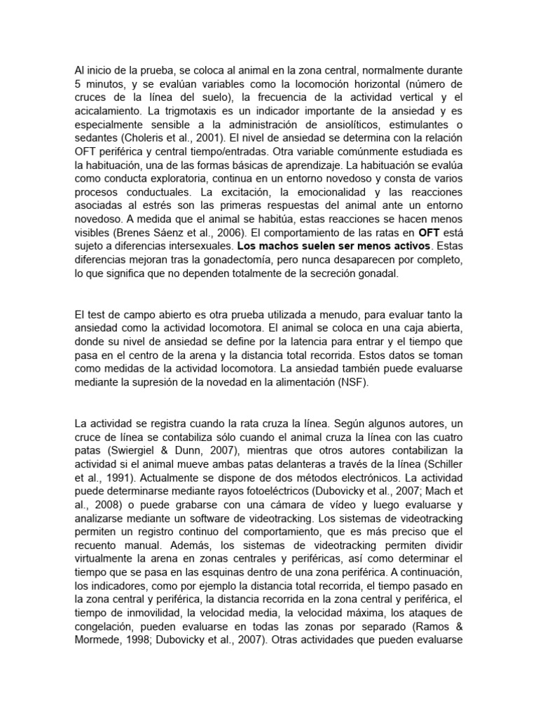 Open Field Test Pdf Ansiedad Comportamiento 1201