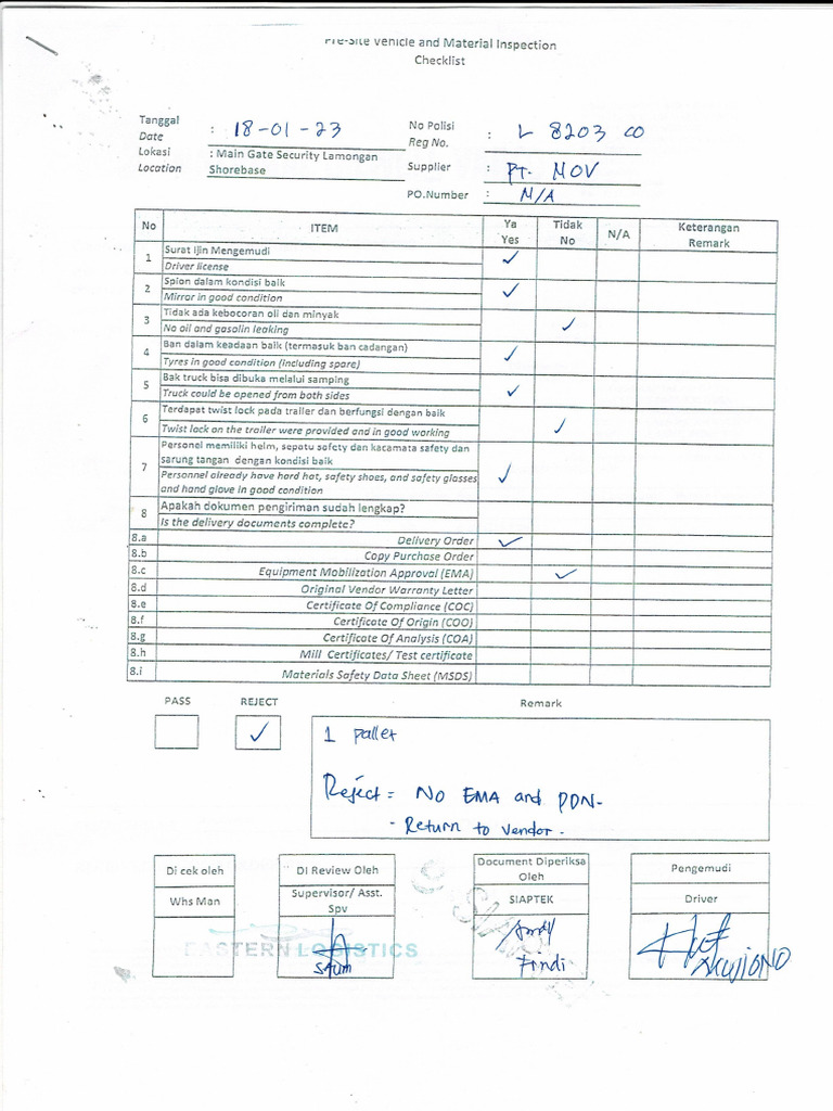 Rejection PT. NOV | PDF