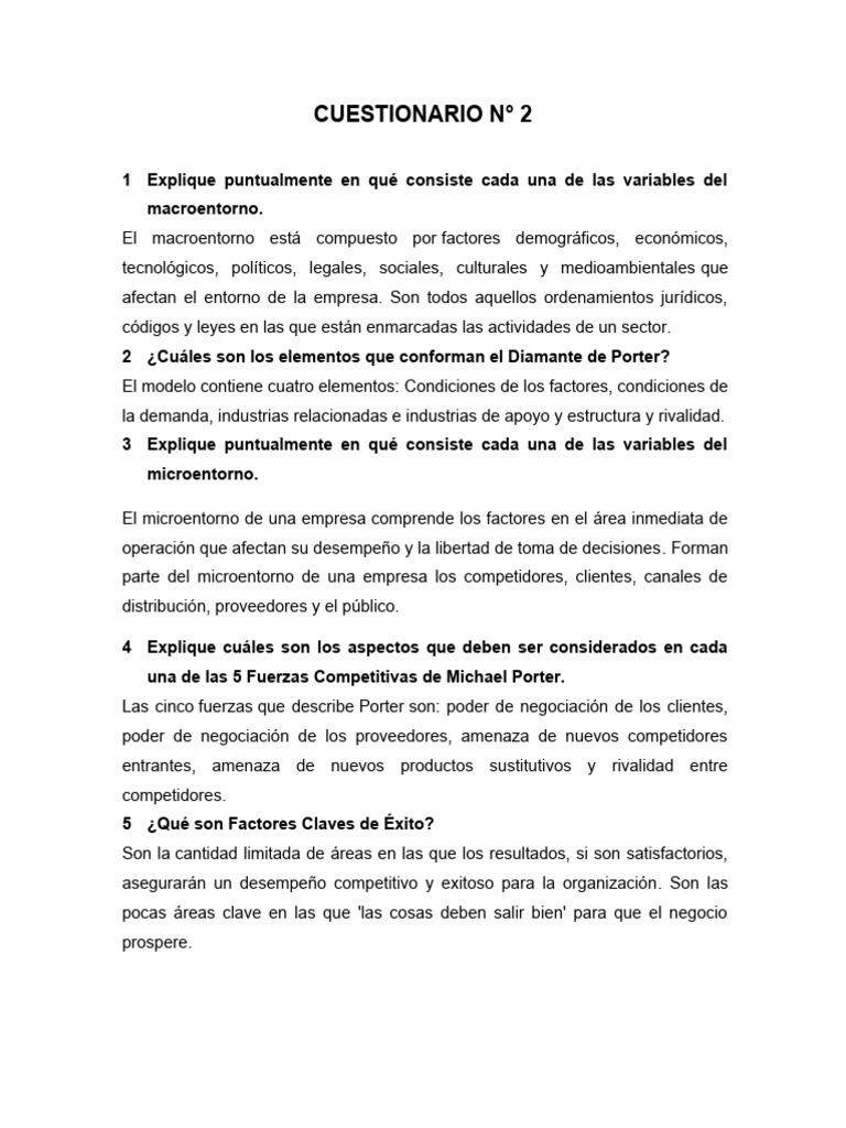 TAREA No 3 CUESTIONARIO No 2 UNIDAD 2 | PDF
