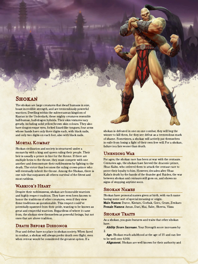 Shokan Race | PDF