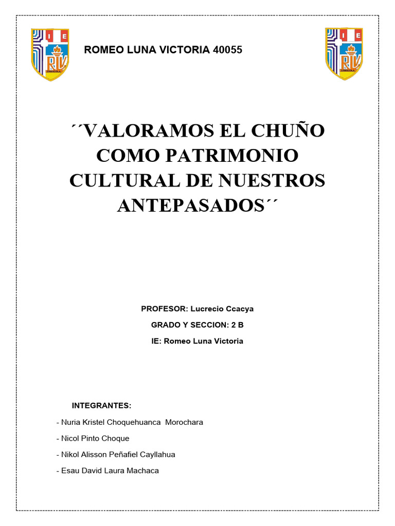 El Chuño | PDF | Comida y bebida | Alimentos