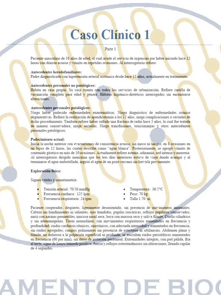 Caso Clinico 1 | PDF | Diarrea | Heces