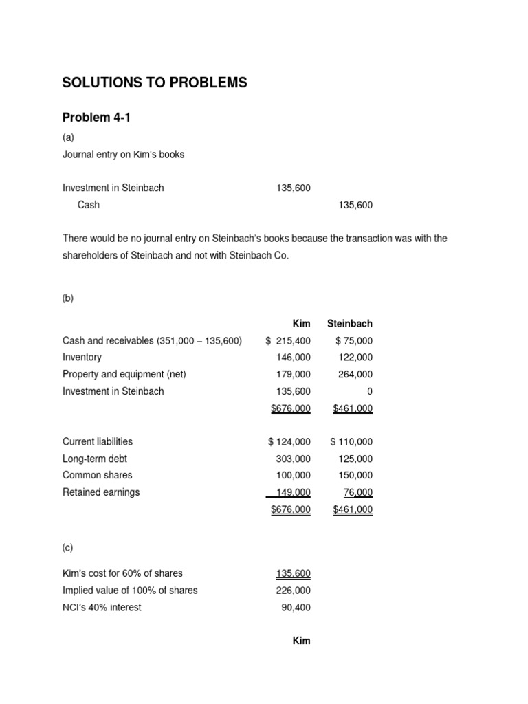Solutions - Chapter 4 | PDF