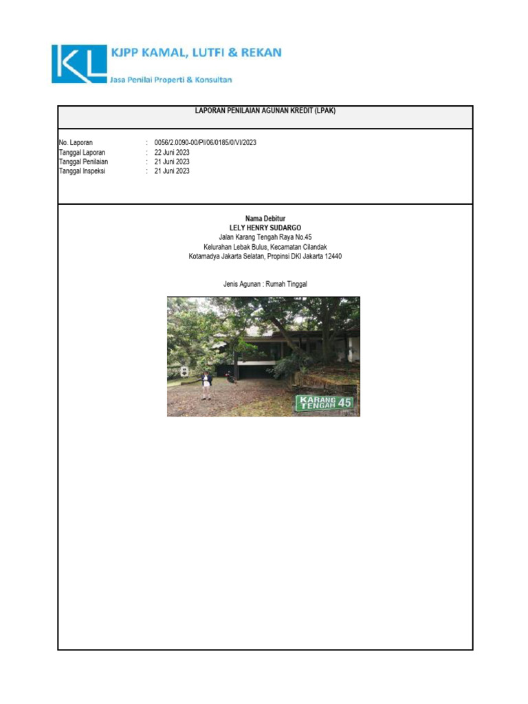 RUMAH-LELY HERNY SUDARGO-JL - KARANG TENGAH RAYA, LEBAK BULUS, JAKSEL | PDF | Griya & Taman