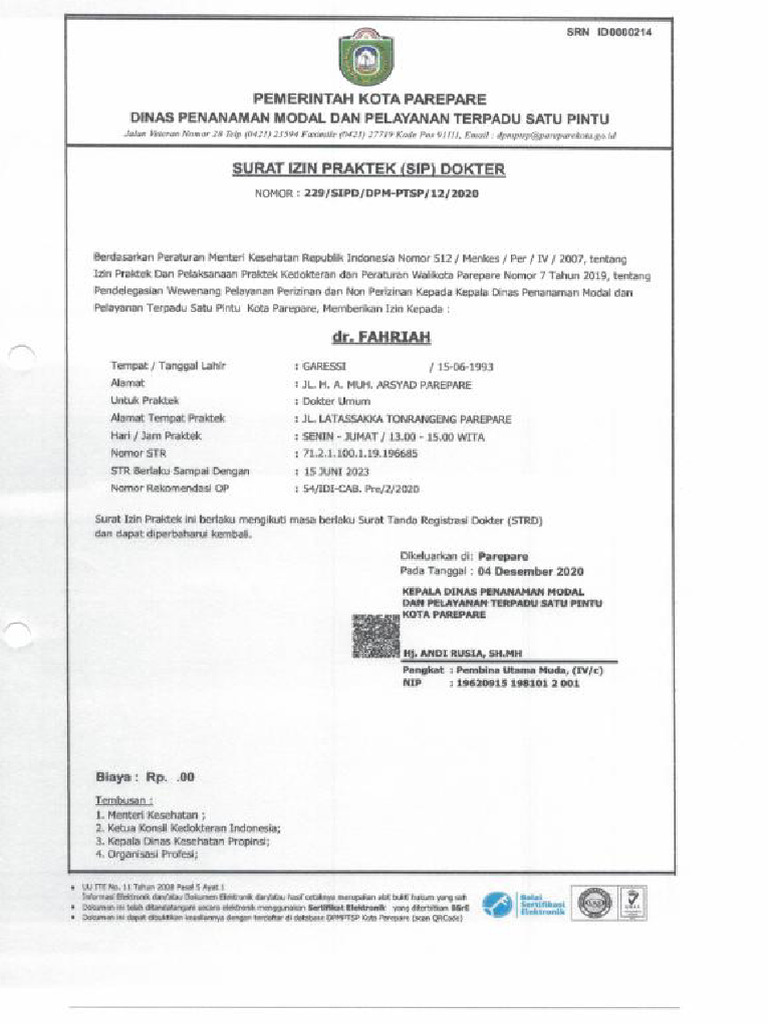 Sip Dokter Umum - 011 | PDF