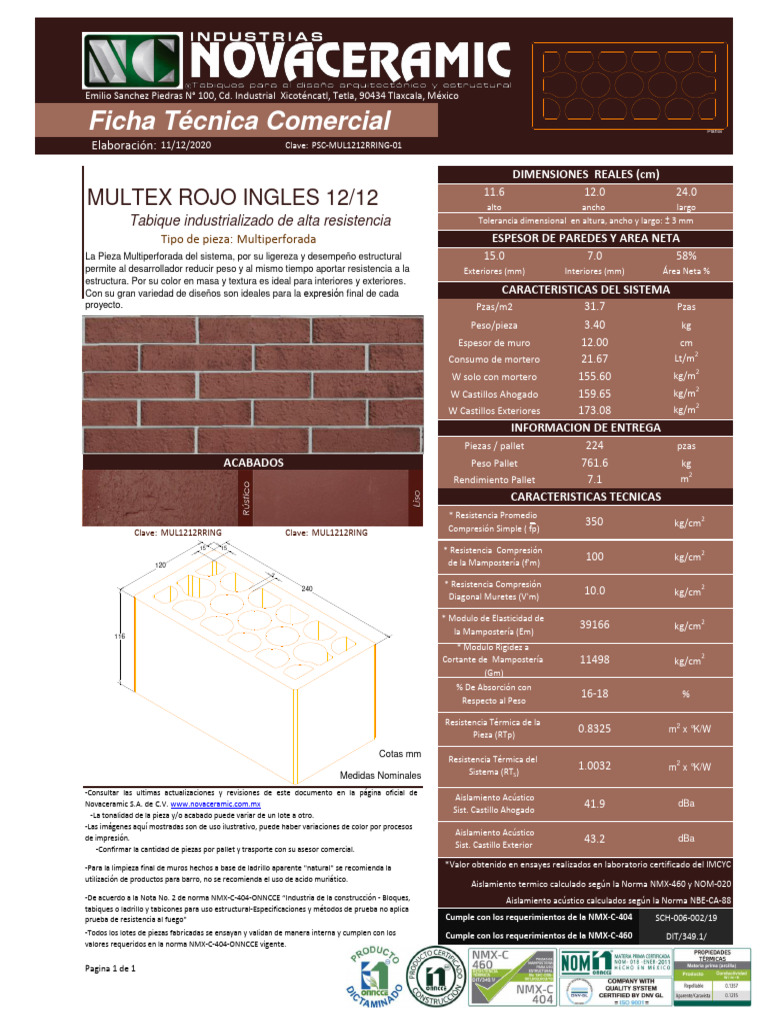 Novaceramic 3 | PDF | Albañilería | Materiales de construcción