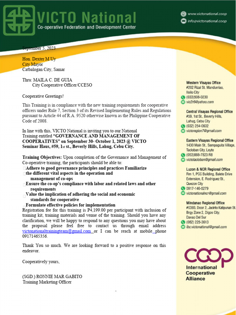 Letter Invitation and Confirmation Slip GMC | PDF