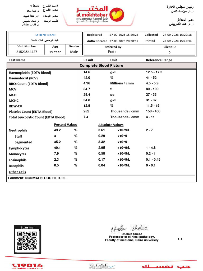Tests Results 21523544427 | PDF | Blood | Body Fluids