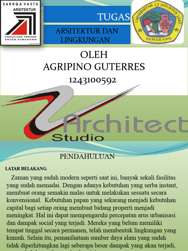 Arsitektur Ekologi Eco-Architecture | PDF