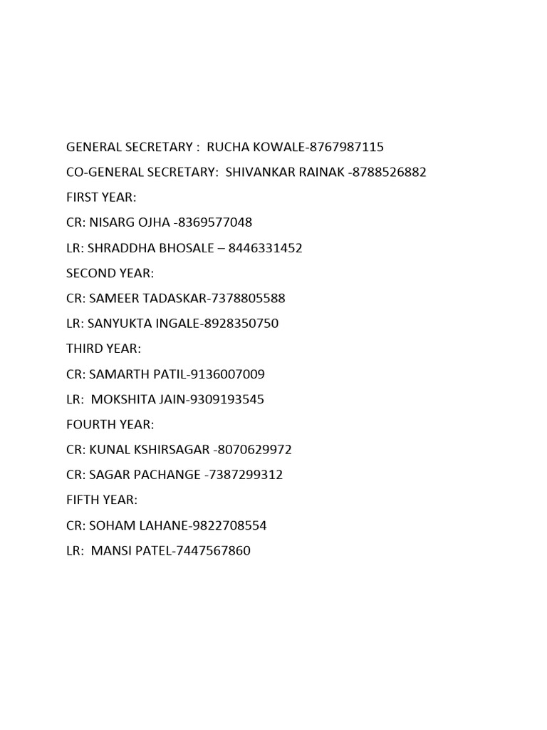 Crs and Gsec List | PDF