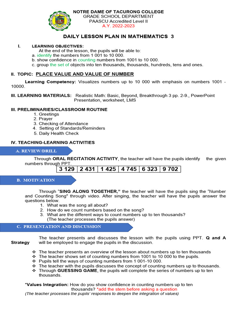 Math 3 UNIT 1 LESSON 0 | PDF