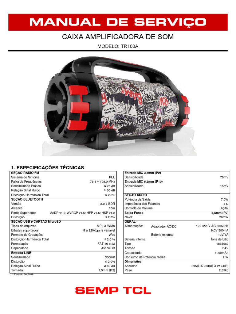 Manual de Servico Tr100a | PDF | Tecnologia e Engenharia