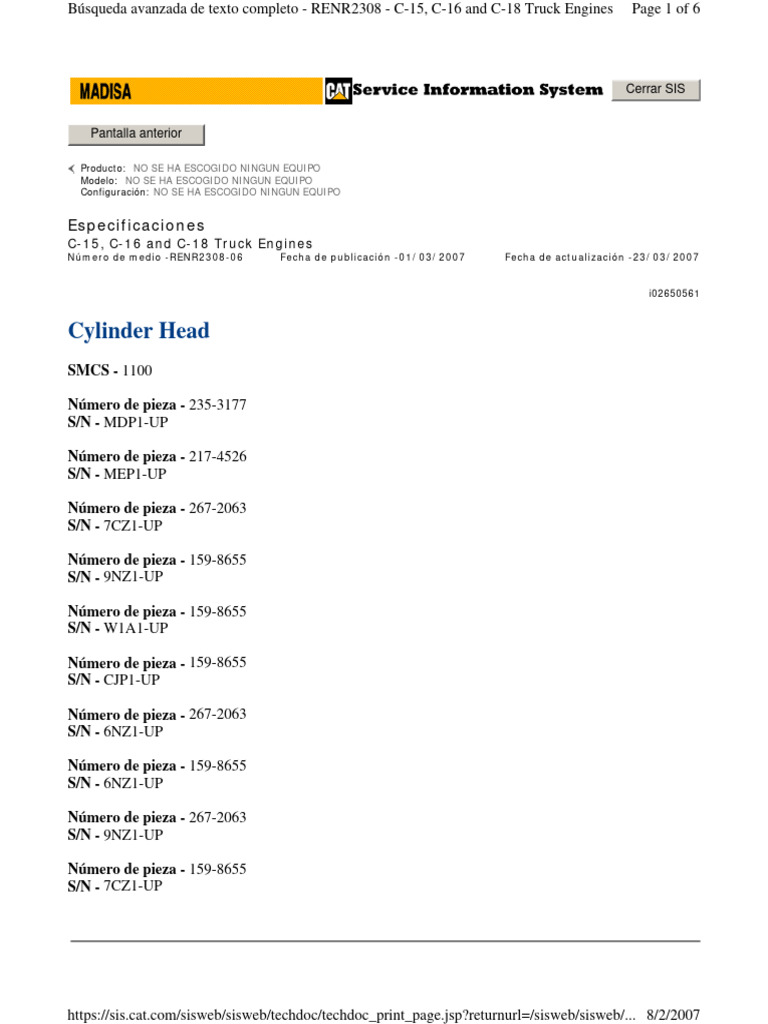 9NZ Especificacions Cabeza | PDF | Manufactured Goods | Engine Technology