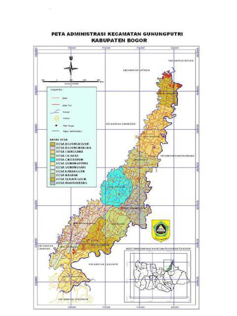 Peta Kecamatan Gunung Putri 3 | PDF
