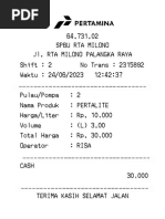 Struk Pembelian BBM Pertamax 2022 | PDF