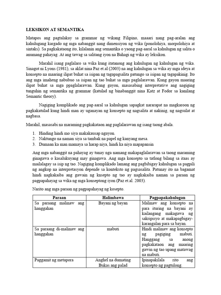 LEKSIKON AT SEMANTIKA For | PDF