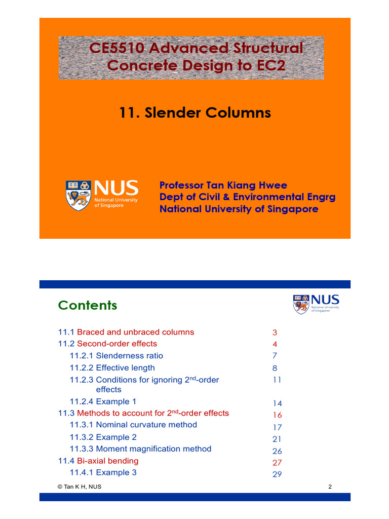 Slender Columns Design Guide | PDF | Column | Buckling